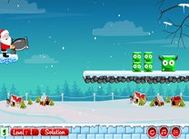 MOS CRACIUN TRAGE CU TUNUL - JOCURI CU MOS CRACIUN