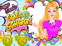 SUPER BARBIE MERGE LA SCOALA - JOCURI CU BARBIE