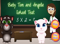 TOM SI ANGELA TEST LA SCOALA - JOCURI TALKING FRIENDS